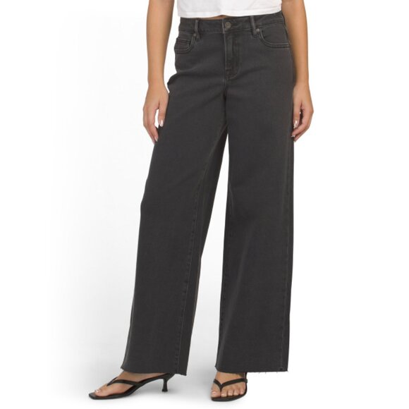 Hidden | Jeans | Hidden Black Clean Stretch High Rise Wide Leg Jeans ...